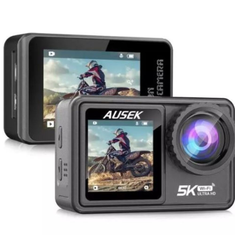Ausek AT-S81TR Waterproof Dual Display 5K Action Camera With Filter ...